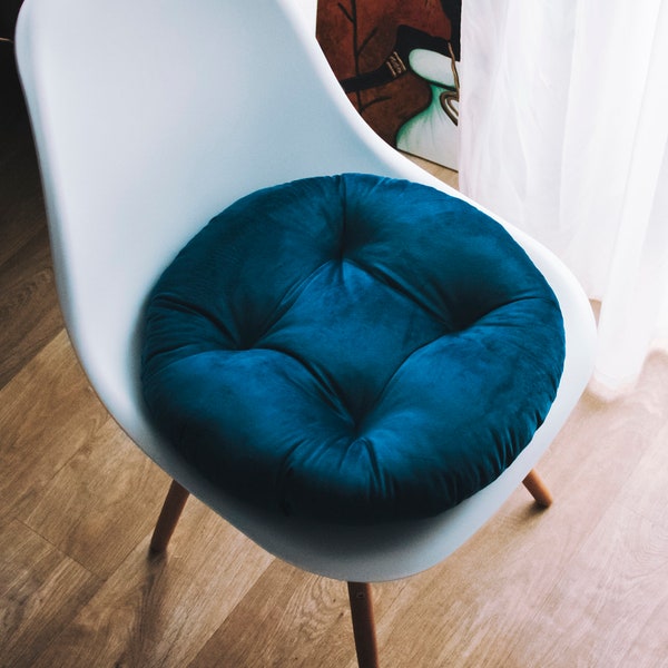 Round Velvet Cushion - Etsy