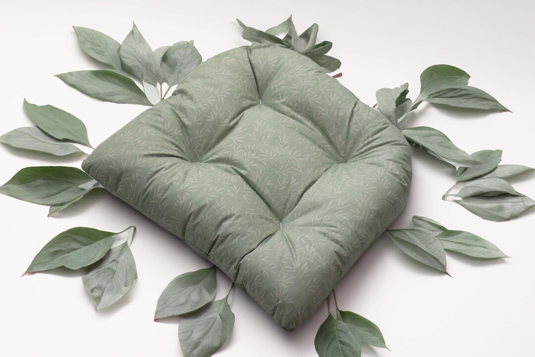 U-shape Chair Cushion: 100% Cotton Seat Pad With Ties - Etsy Australia