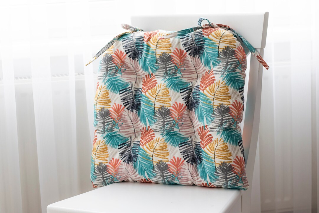 Water Resistant U-shape Chair Cushion: Cotton Blend, Hollow Fiber Fill ...