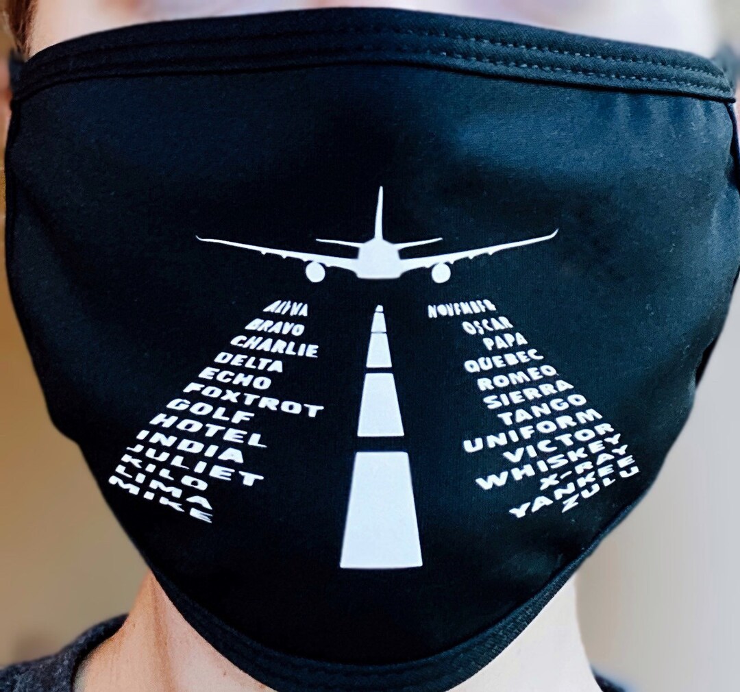 Phonetic Alphabet Face Mask Pilot Face Mask Funny Face Mask Reusable ...