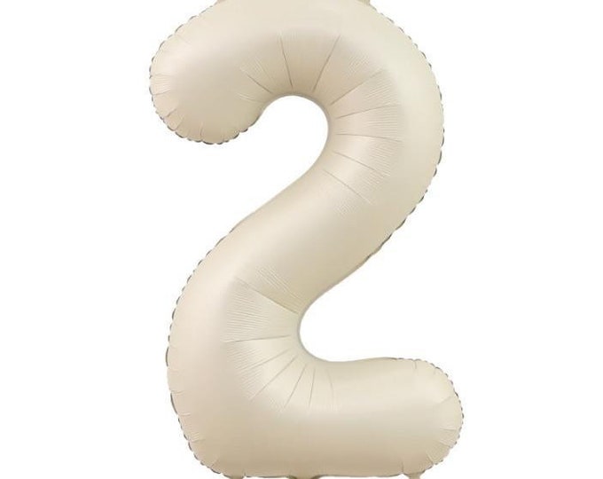 Extra Large 40 Inch -number Balloon Bone Matte Color - Etsy