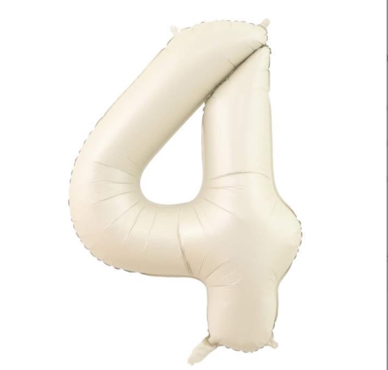 Extra Large 40 Inch number Balloon Bone Matte Color - Etsy