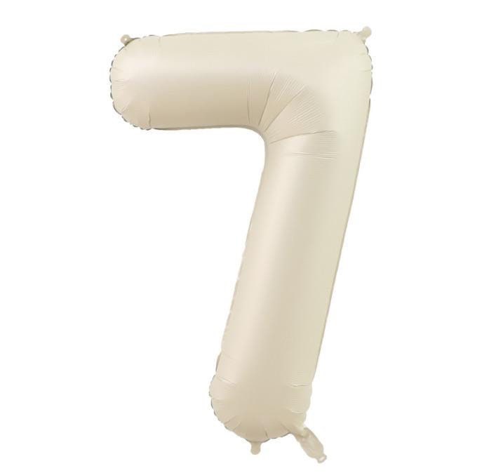 Extra Large 40 Inch number Balloon Bone Matte Color - Etsy