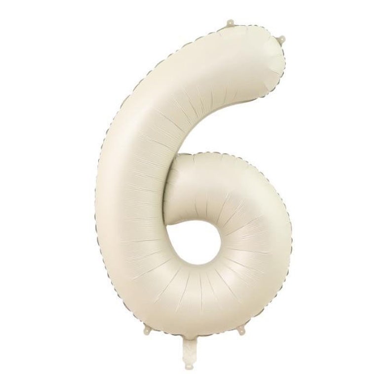 Extra Large 40 Inch number Balloon Bone Matte Color - Etsy