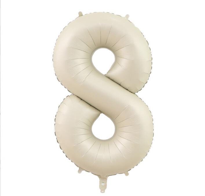 Extra Large 40 Inch number Balloon Bone Matte Color - Etsy