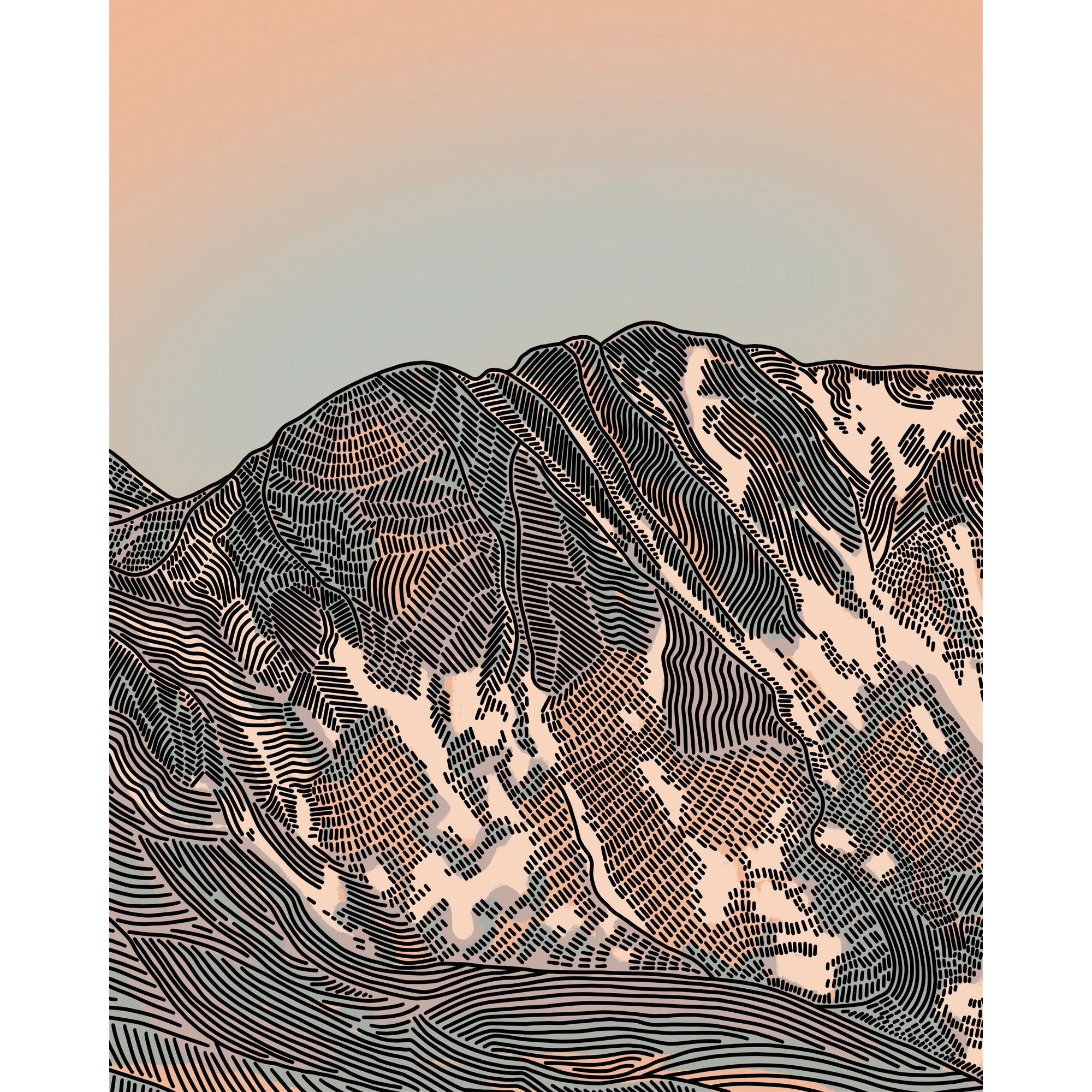 Dusk Archival Print, Abstract Landscape Wall Art, Fine Art Prints - Etsy