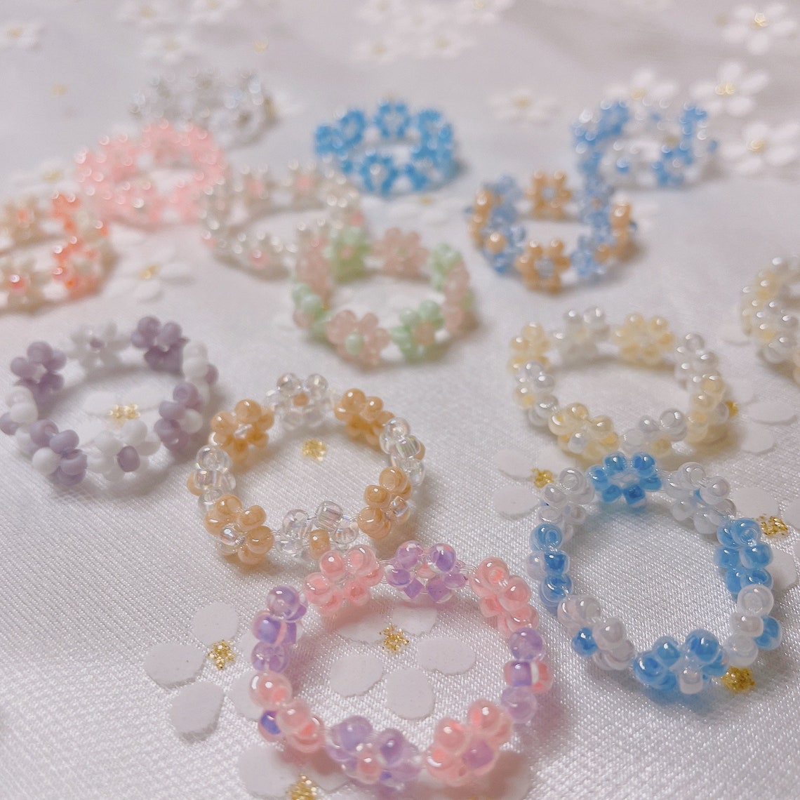 Reverie Rings daisy chain rings beaded rings flower rings | Etsy