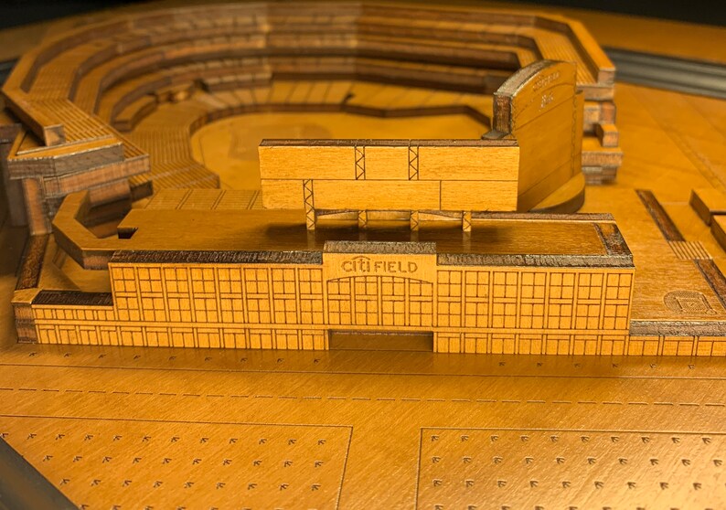 Mets Citi Field Stadium Cut Wooden Stadium Replicad | 3D Layered Wood ...