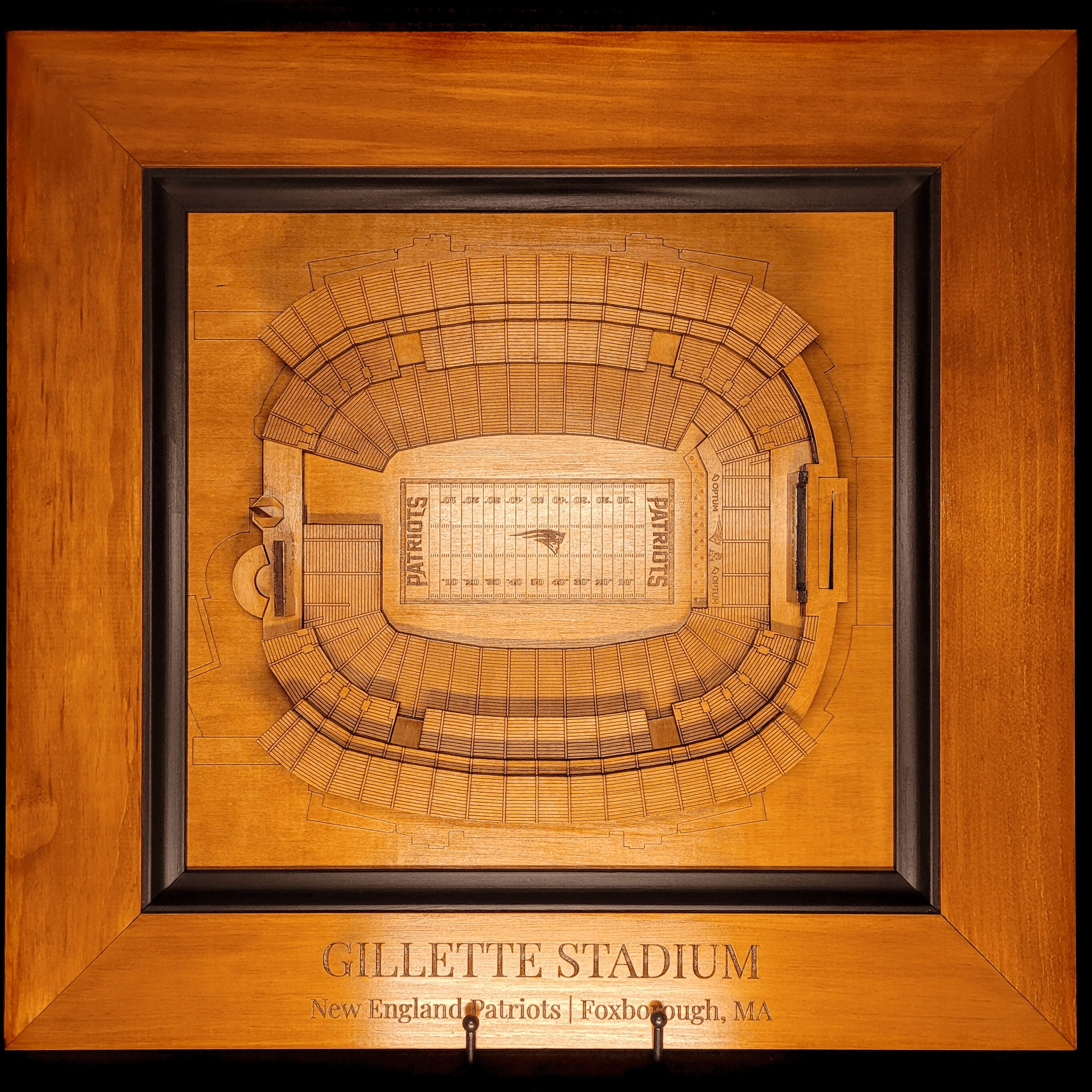 New England Patriots Gillette Stadium Laser Cut Wooden Stadium Replica ...