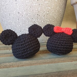 Mickey and Minnie Mouse Small Couple Amigurumi Crochet Pattern ...