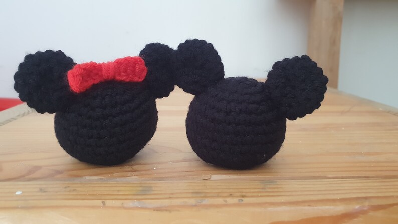 Mickey and Minnie Mouse Small Couple Amigurumi Crochet Pattern ...