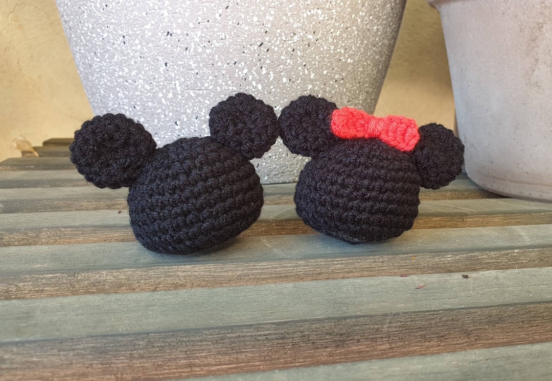 Mickey and Minnie Mouse Small Couple Amigurumi Crochet Pattern ...