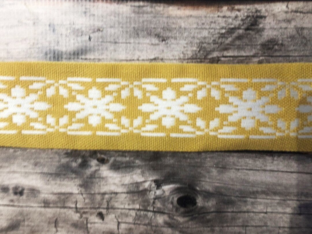 Scandinavian or Slavic Folk Art Wide Ribbon Trim Yellow - Etsy