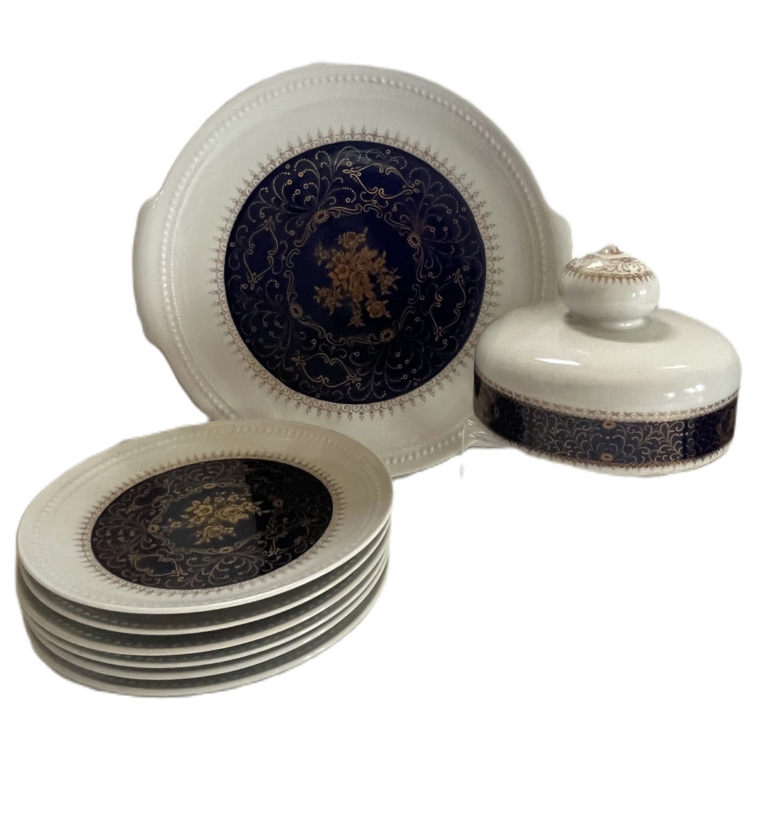 Reichenbach Echt Kobalt Serving Set - Etsy