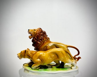 Porcelain Lions - Etsy