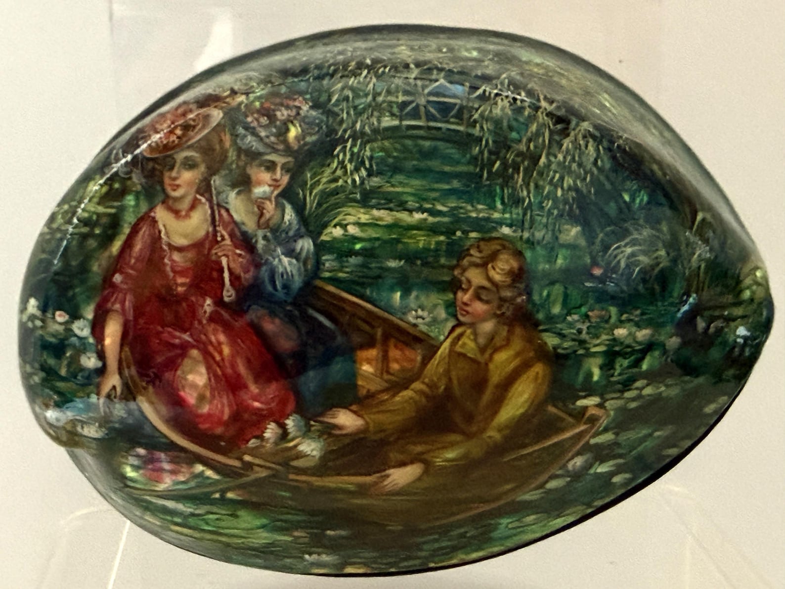 Russian Mother of Pearl Lacquer Box Rowboat - Etsy