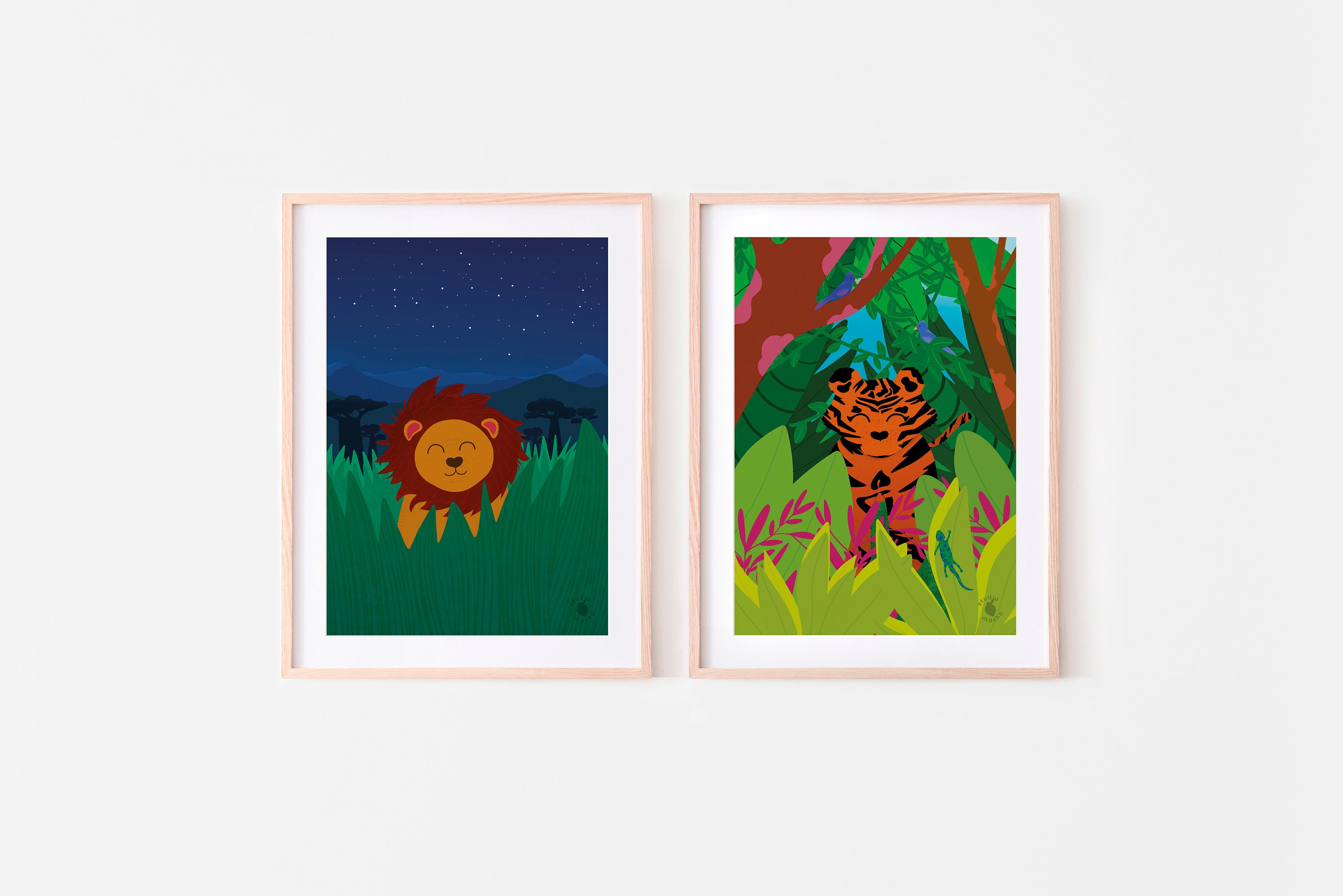Tiger Children Poster | Children Illustration | Baby Poster | Bedroom ...