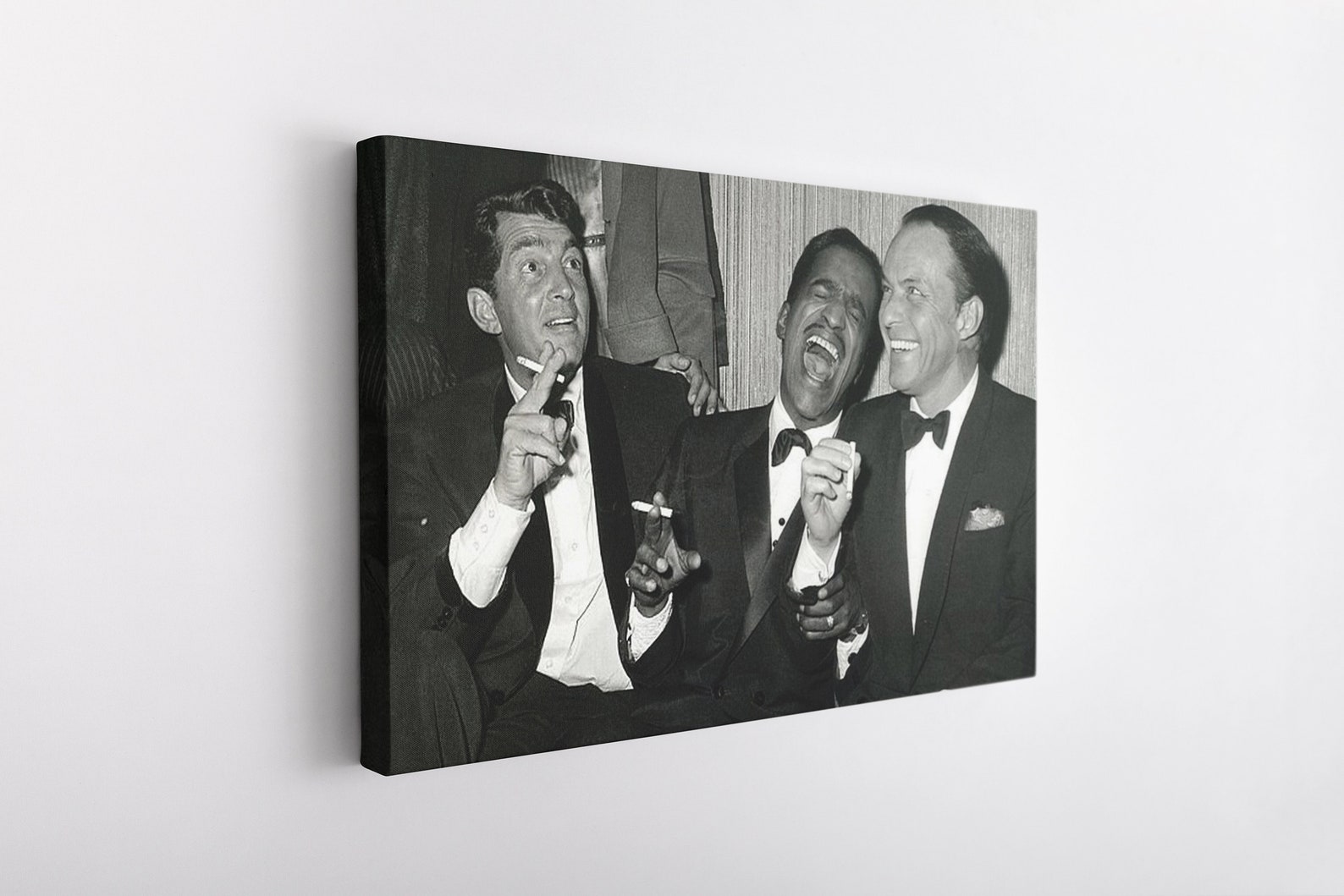 Rat Pack Poster Black and White Wall Art Canvas Canvas wall | Etsy