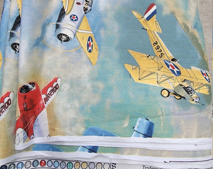 Large Remnant Airplane Fabric by the Yard,aircraft Cotton Fabric ...