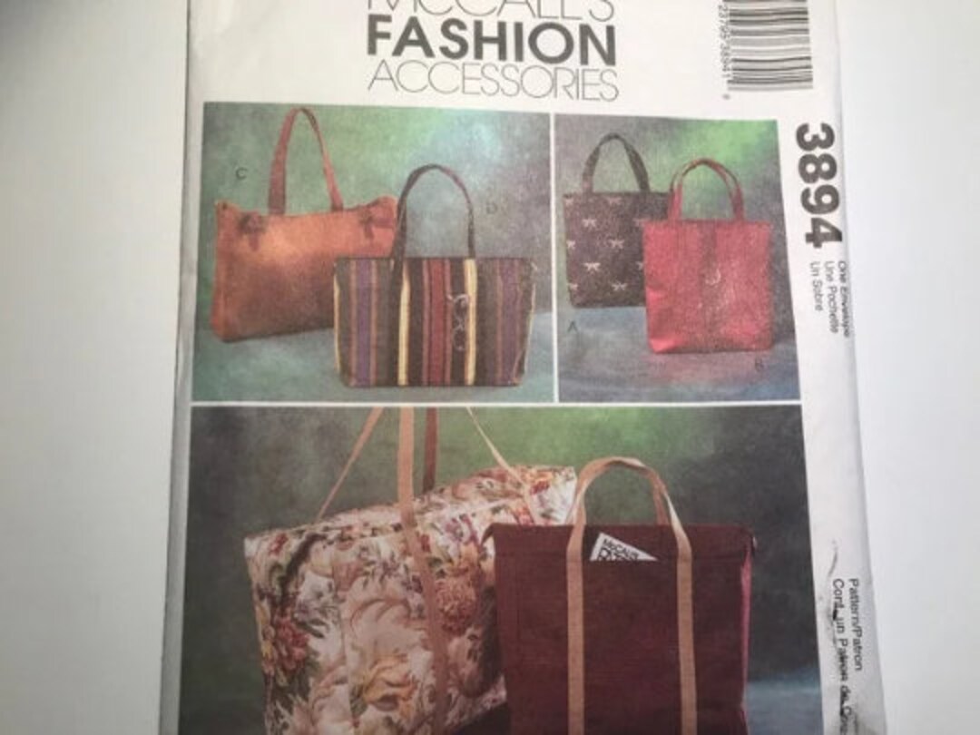 UNCUT Big Bag Pattern, Handbag Pattern for Sewing, Sewing Pattern Tote ...