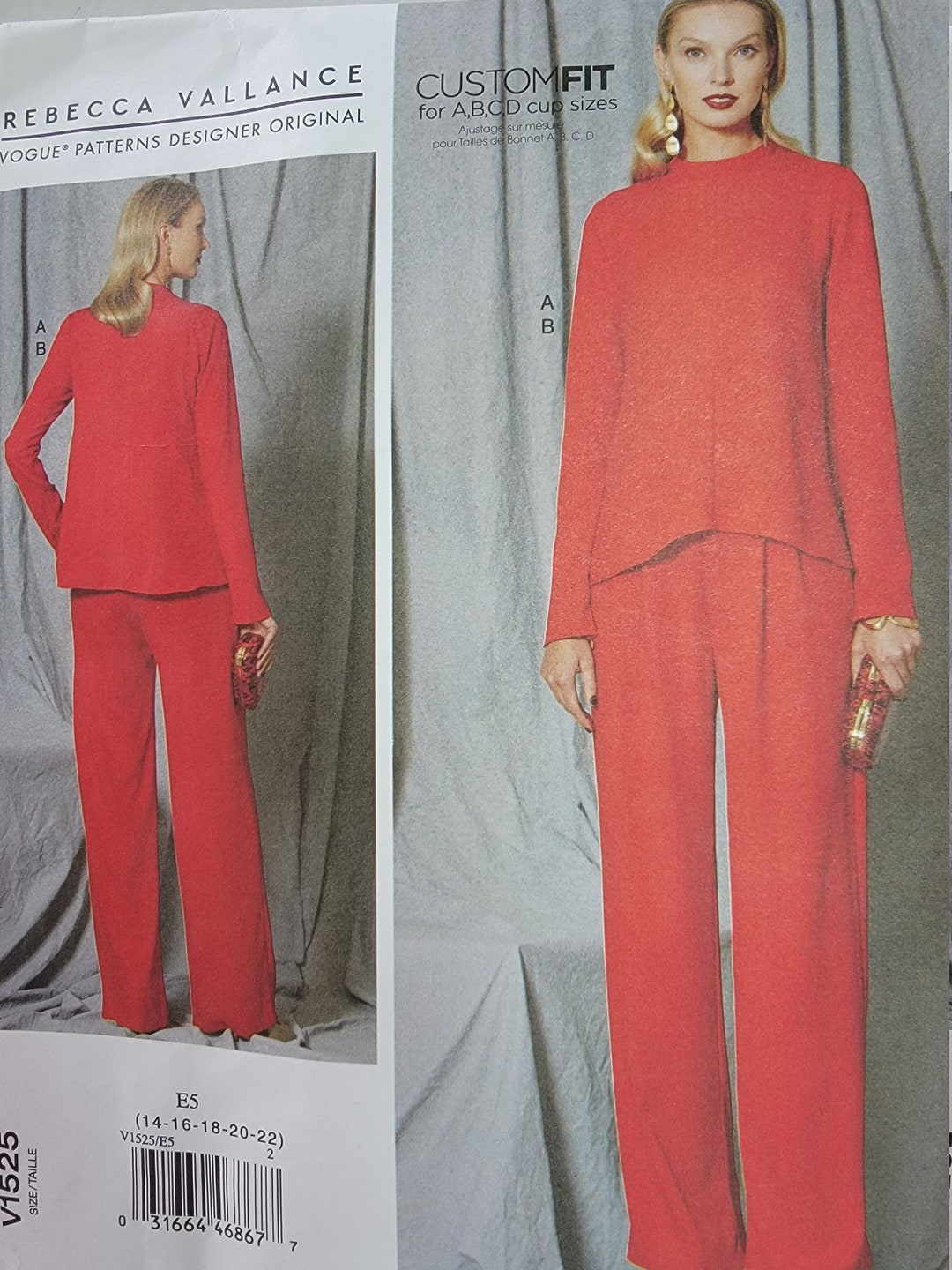 UNCUT Plus Size Pantsuit Pattern Women,pleated Straight Leg Pants ...