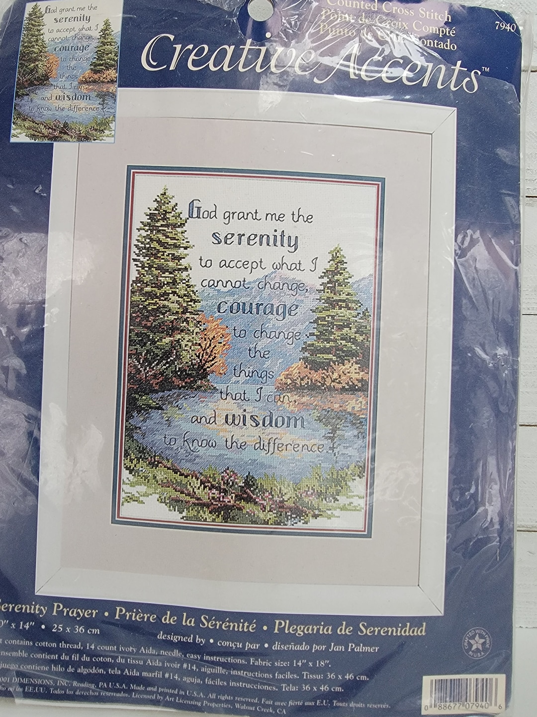 Vintage Serenity Prayer Embroidery Kit, Christian Embroidery Kit ...