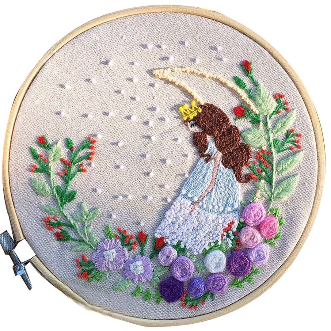 Disney Princess Embroidery Hoop Kit Beginner DIY ,embroidery Hoop ...