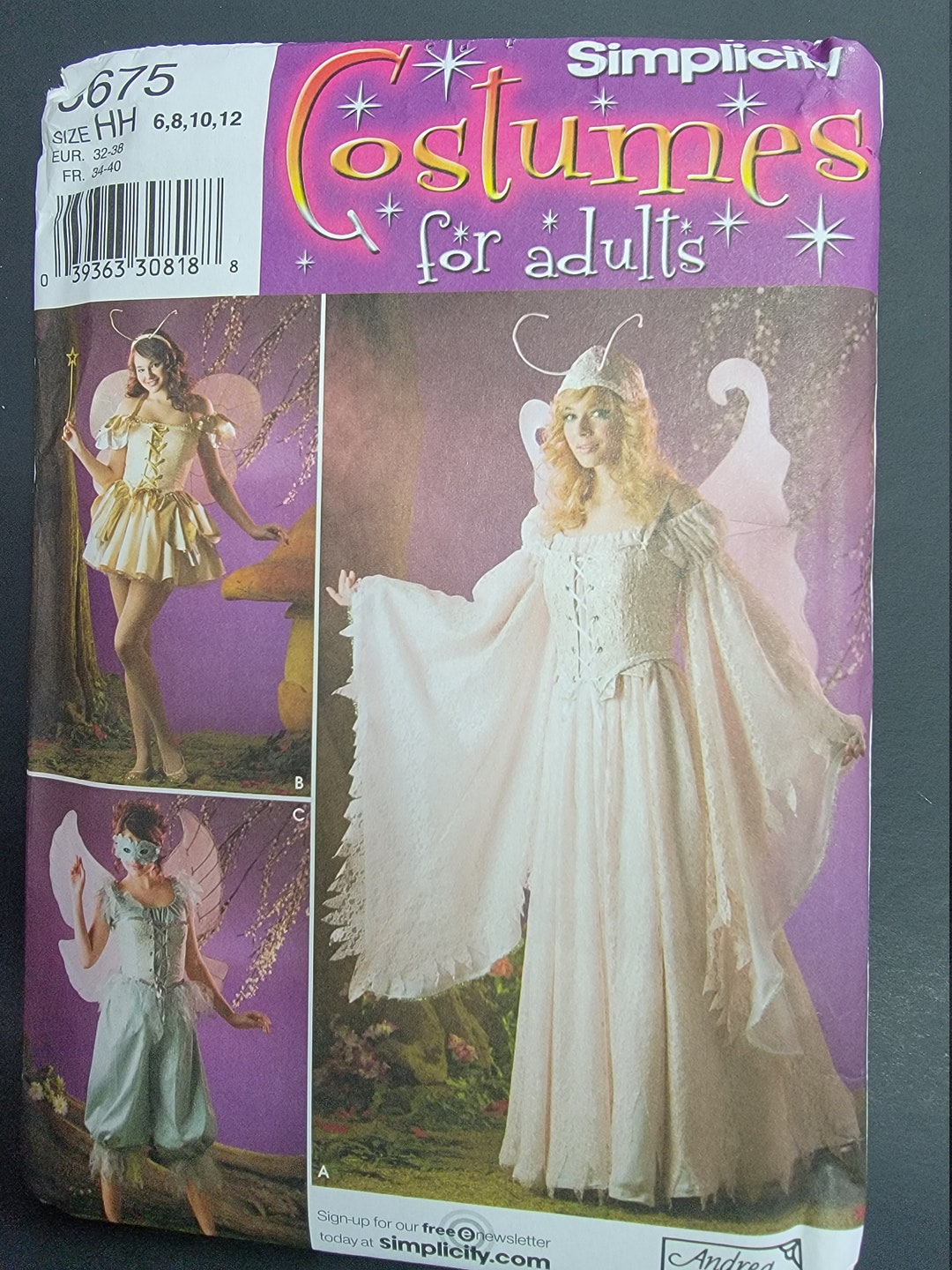 UNCUT Fairy Sew Pattern, Fairy Sewing Pattern Size 6-8-10-12, Costumes ...