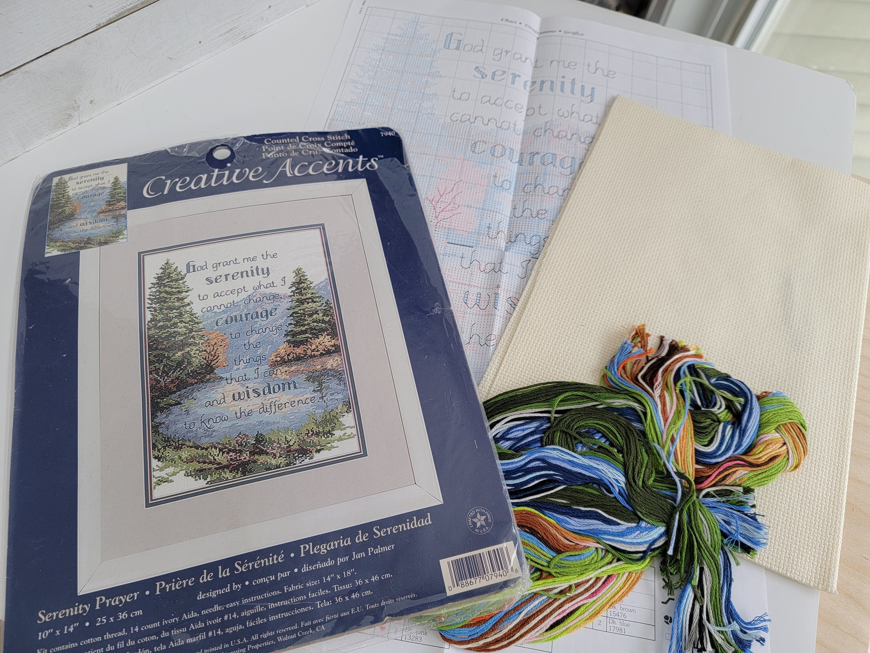 Vintage Serenity Prayer Embroidery Kit Christian Embroidery - Etsy