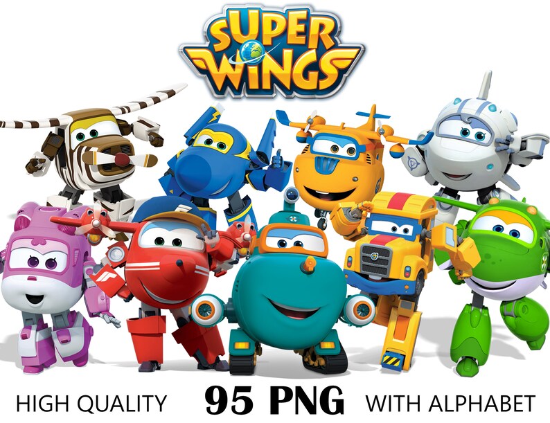Super Wings PNG Super Wings Clipart Super Wings Font - Etsy