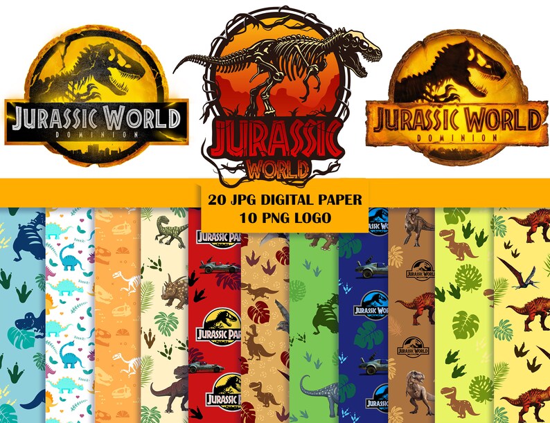 Jurassic Park Pattern PNG Jurassic World PNG Jurassic Park - Etsy