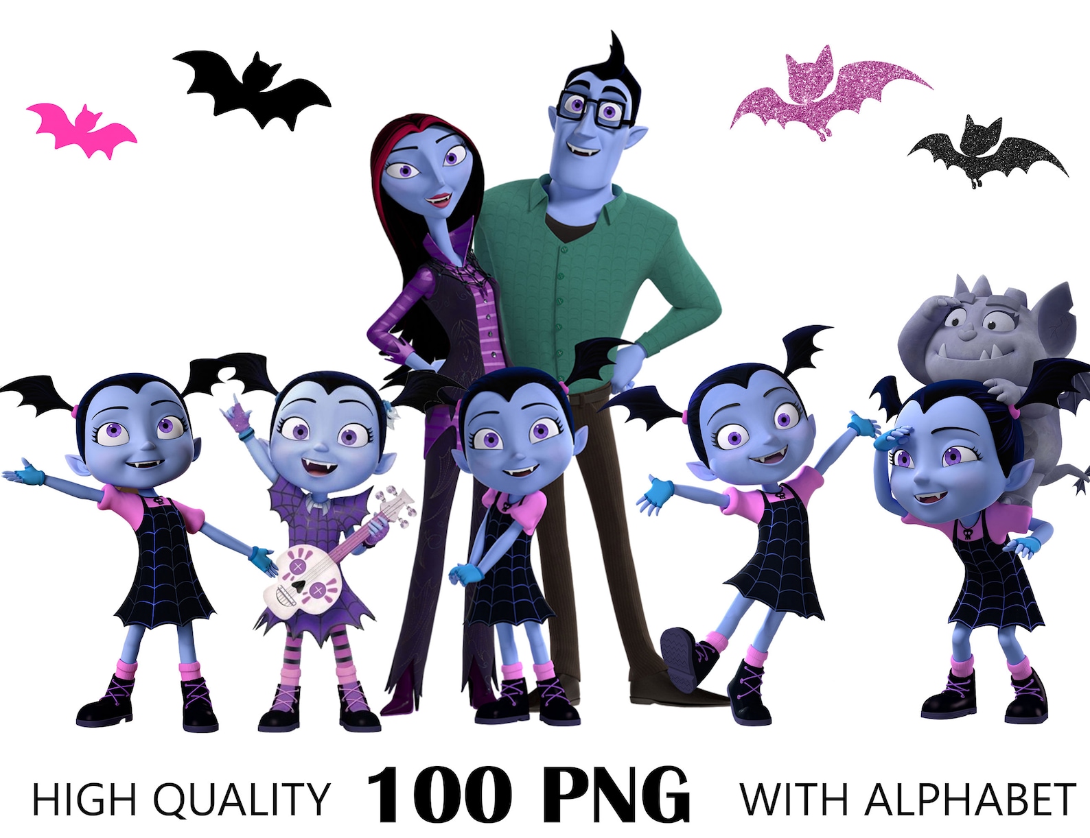 Vampirina PNG Vampirina Clipart Png Digital Paper Vampirina - Etsy
