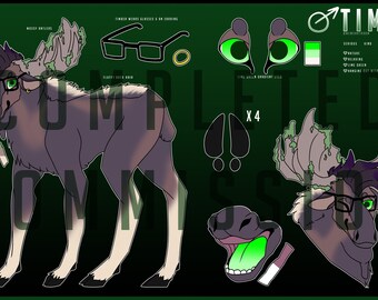 Fursona Reference Sheet | Etsy