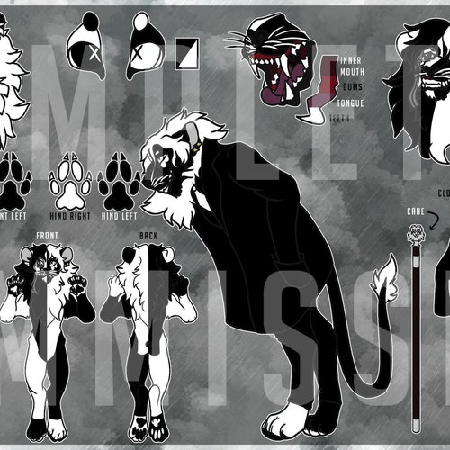 Kemono Style 2 Furry REFERENCE SHEET COMMISSIONS - Etsy New Zealand