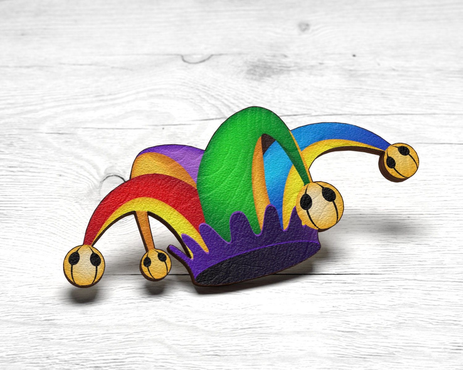 Jester Hat Clown Cap Lapel Pin, Handmade Accessory, Rainbow Hat. 1 Gift ...