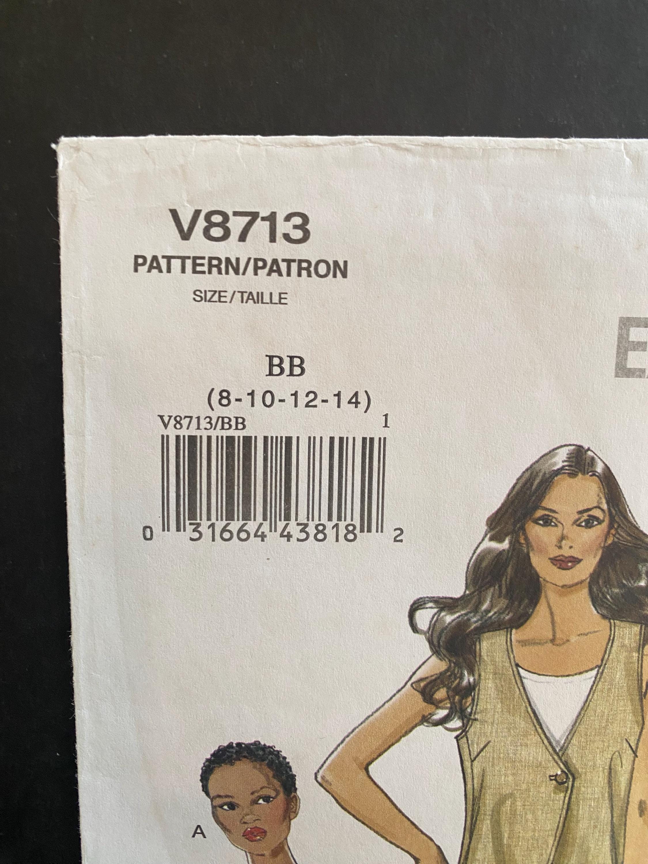 Vogue 8713 Uncut and in Brand New Condition Very Easy Vogue Size 8-10 ...