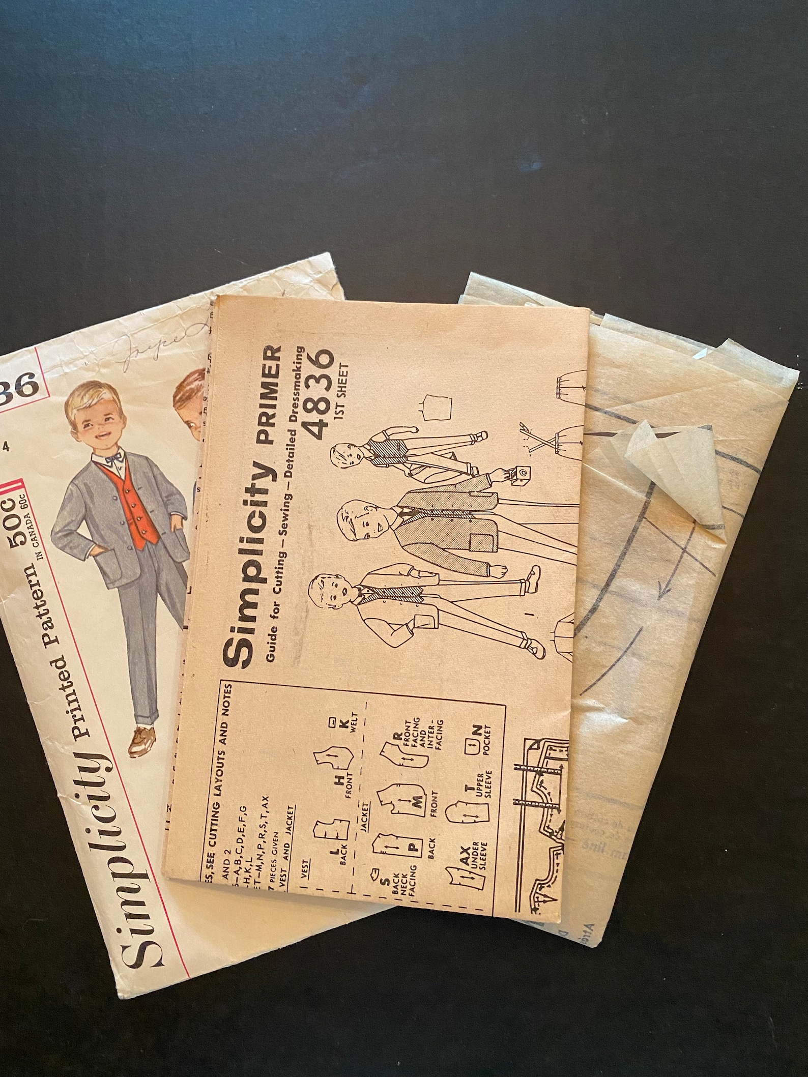 Simplicity 4836 Rare Vintage Boys Pattern Size 4 Carefully Cut and ...