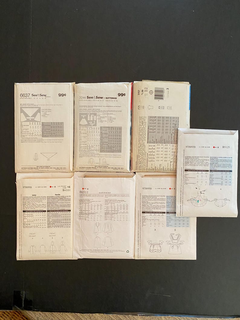 Seven Vintage See & Sew All Are Complete Most Are Uncut and in Brand ...