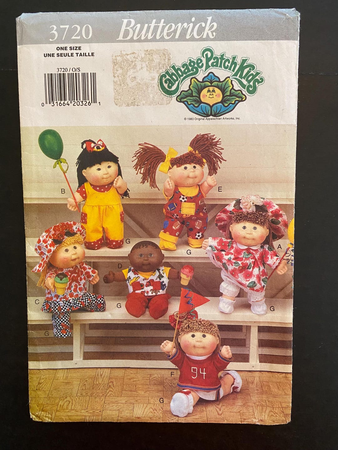 Butterick 3720 Cabbage Patch Kids Clothing Pattern. Uncut and in Brand New Condition. - Etsy