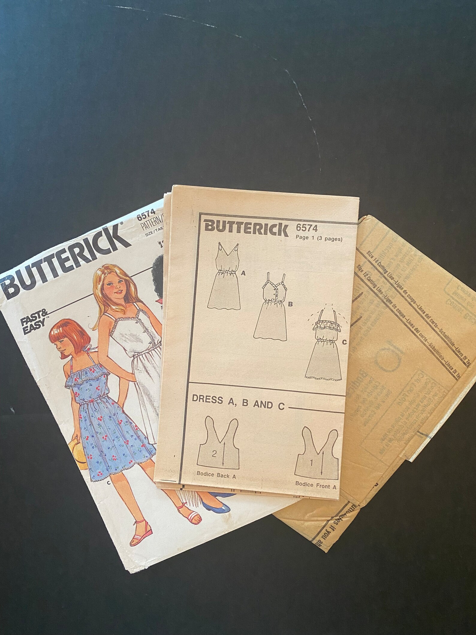 Butterick 6574 Girl Pattern Size 12-14 Uncut and in Brand New Condition ...