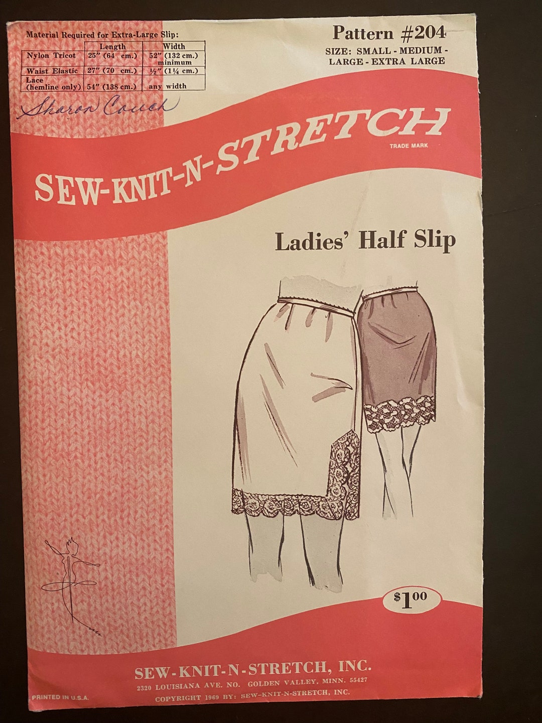 Sew Knit and Stretch Vintage Slip Pattern Uncut With All Sizes Included ...