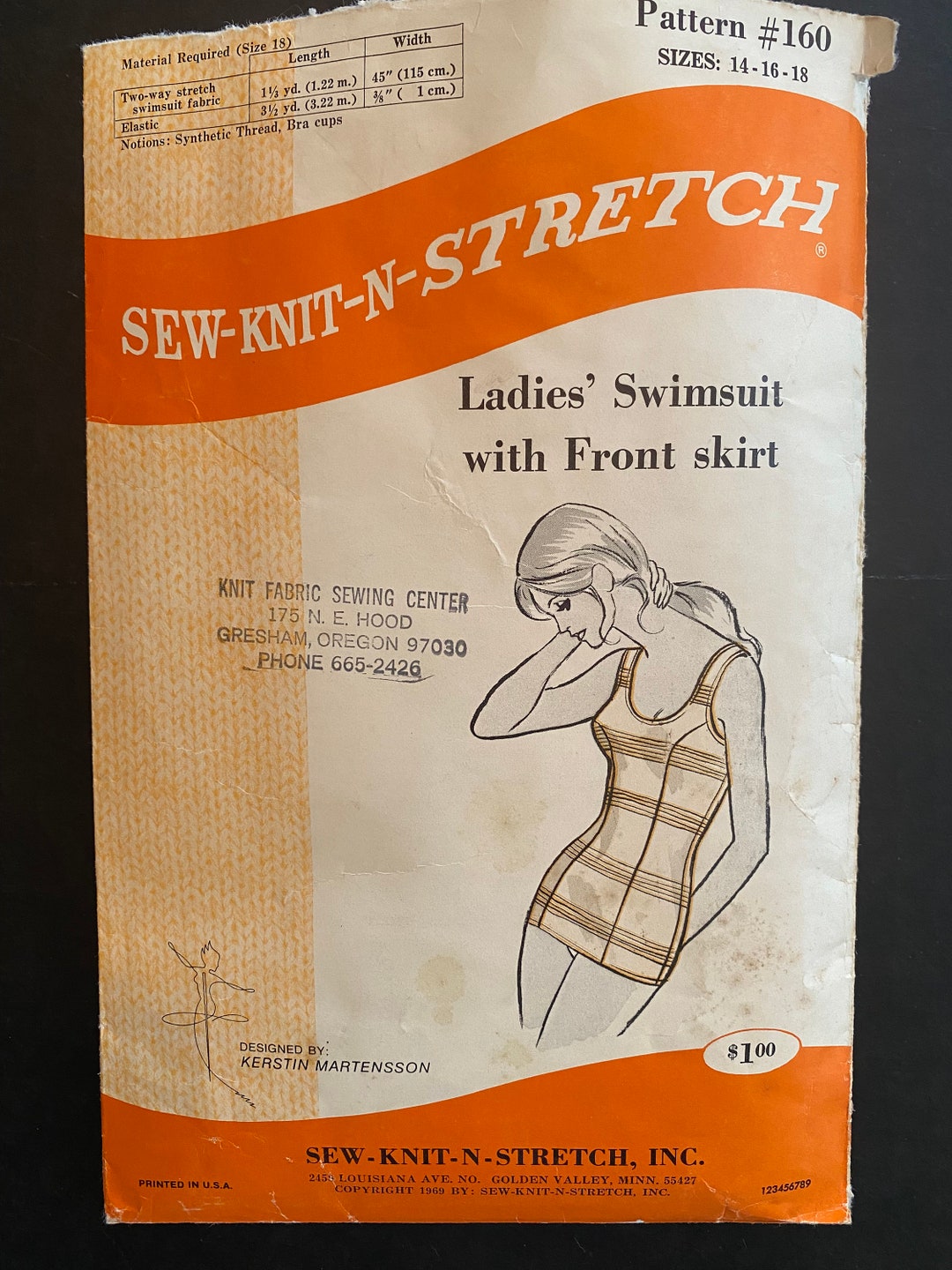 Sew-knit-n-stretch Vintage Bathing Suit Pattern Carefully Cut and ...