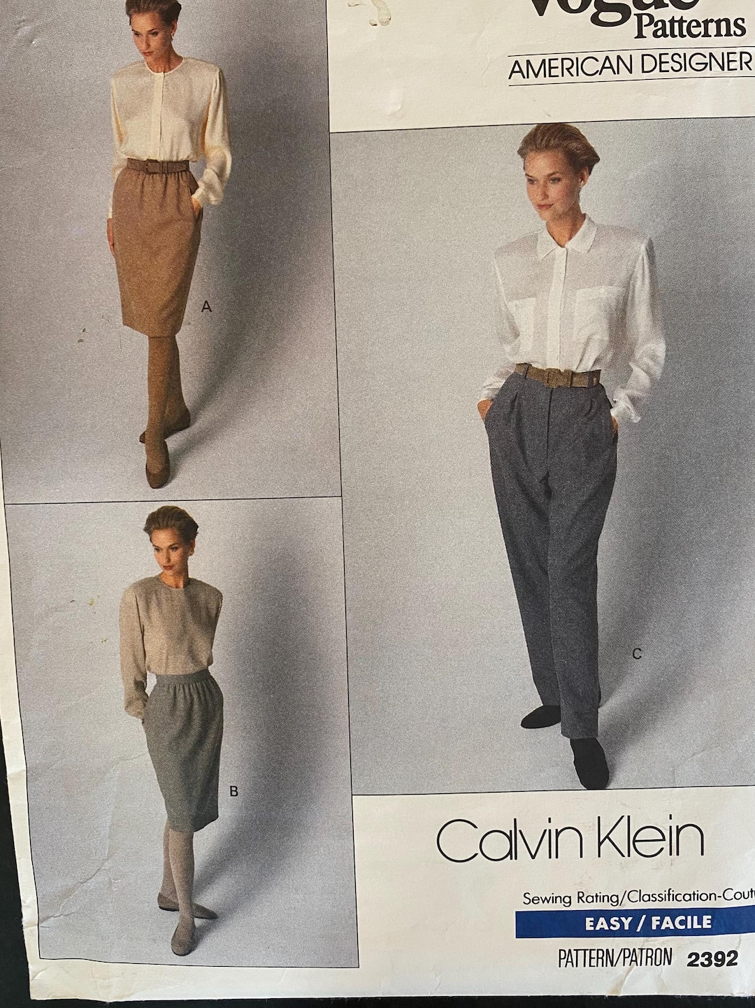 Vogue 2392 Calvin Klein Sewing Pattern: Petite Size 6-8-10, Uncut - Etsy