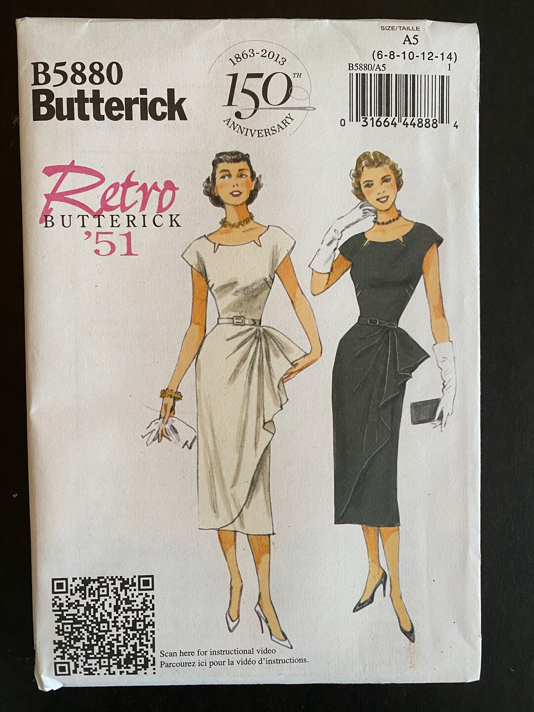 Butterick 5880 Retro Butterick 51 Uncut and in Brand New Condition Size ...