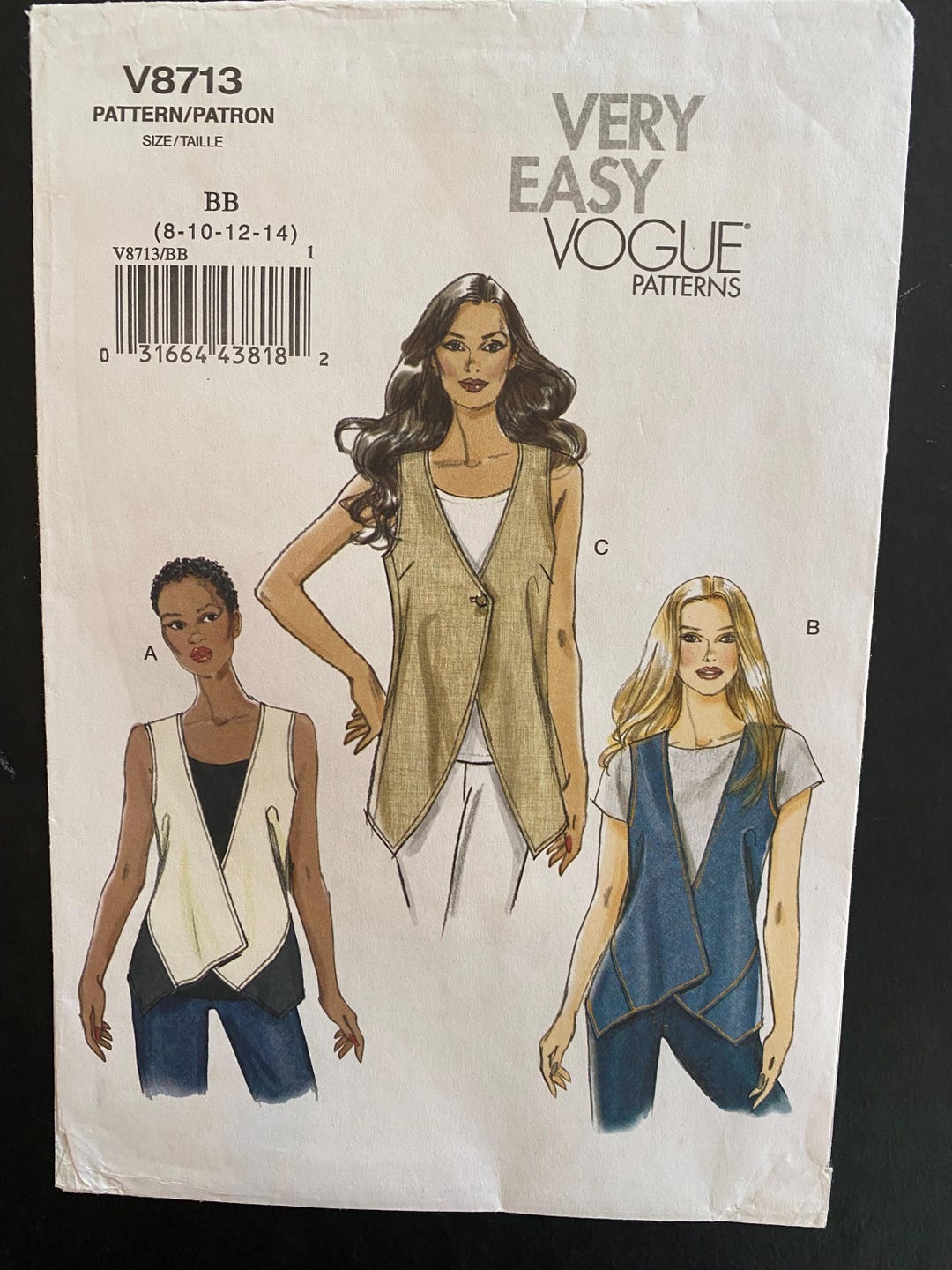 Vogue 8713 Uncut and in Brand New Condition Very Easy Vogue Size 8-10 ...