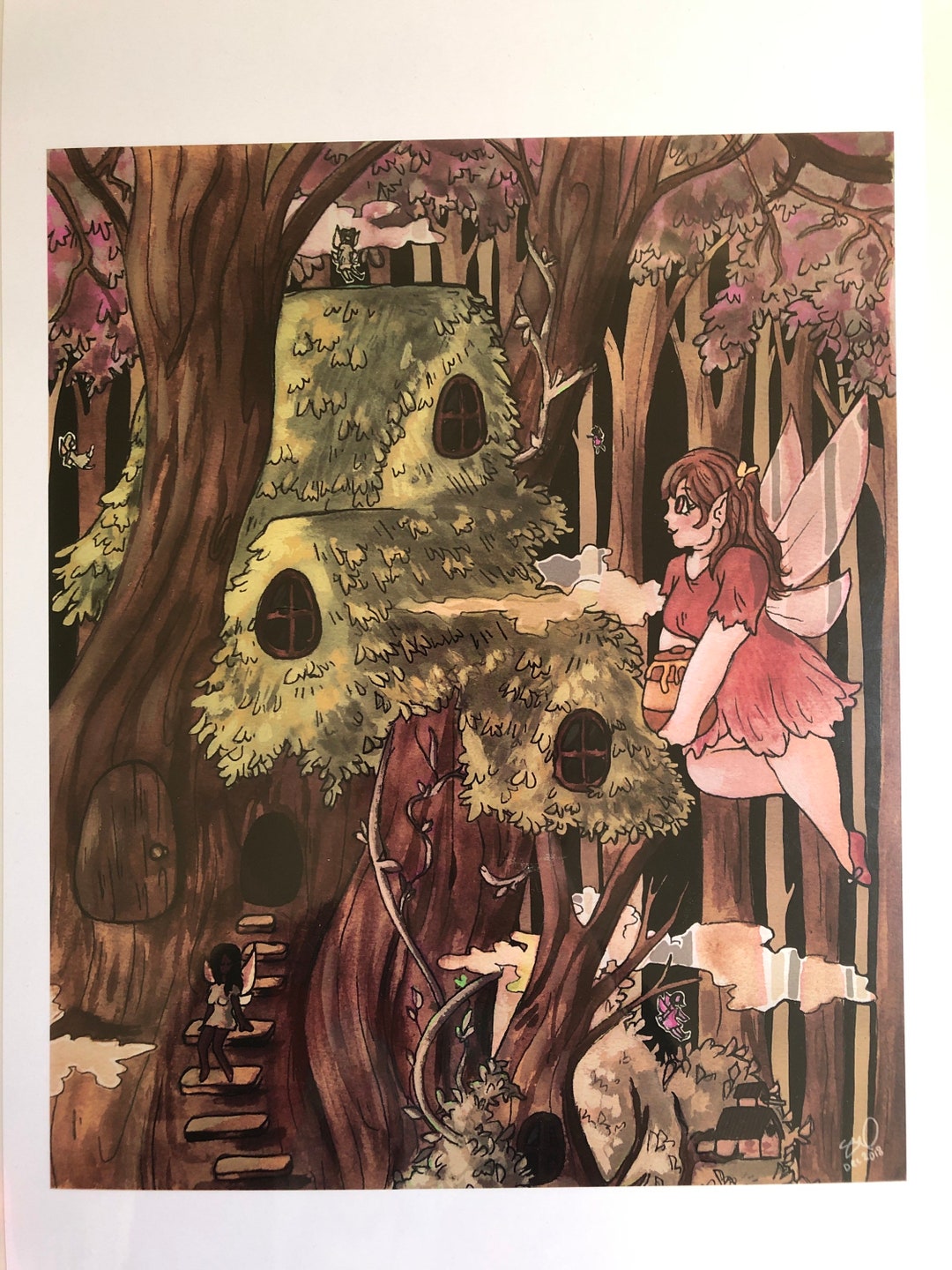 Fairies Illustration: Ink, Gouache, and Digital Art - Etsy