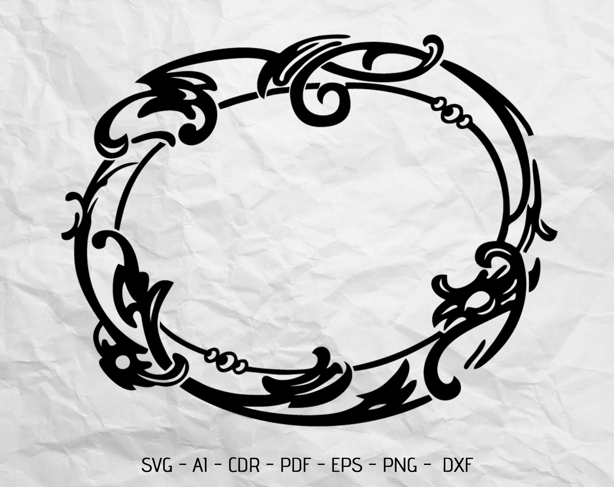 Floral text box svg for Cricut Laser cut and Print | Etsy