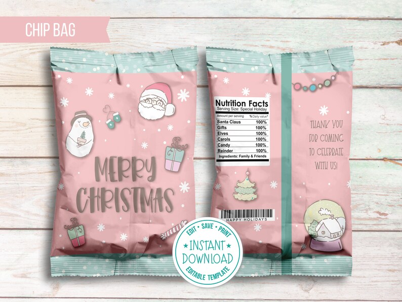 Kids Christmas Party Bundle Kit, Festive Holiday Template Printable - Etsy