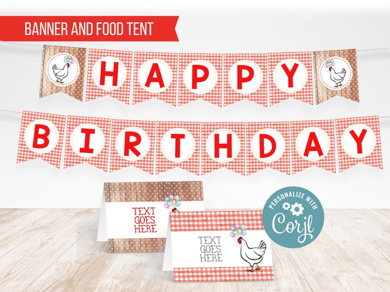 Chicken Birthday Party Decorations, Kids Chicken Party Cute Decorations ...