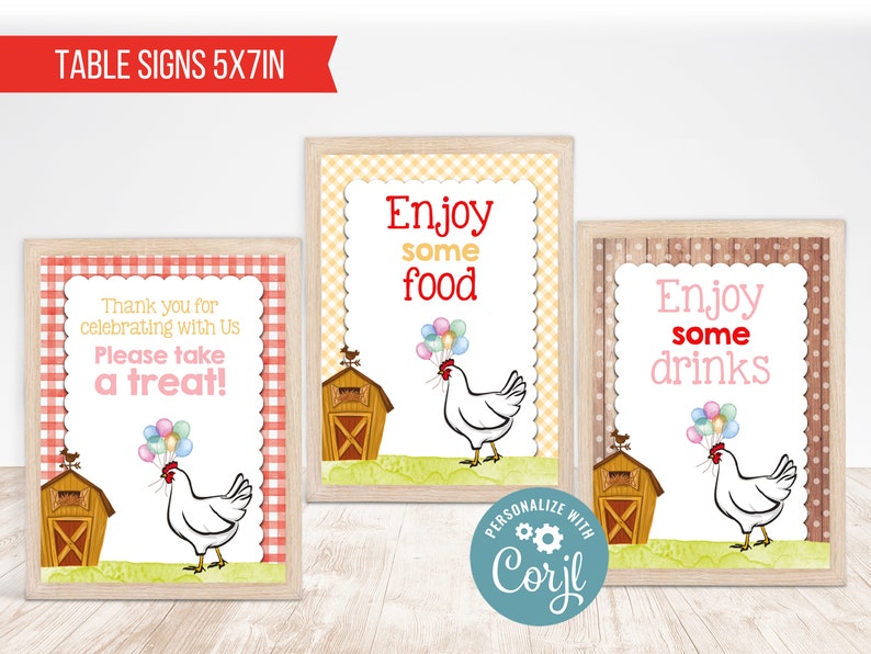 Chicken Birthday Party Decorations, Kids Chicken Party Cute Decorations ...